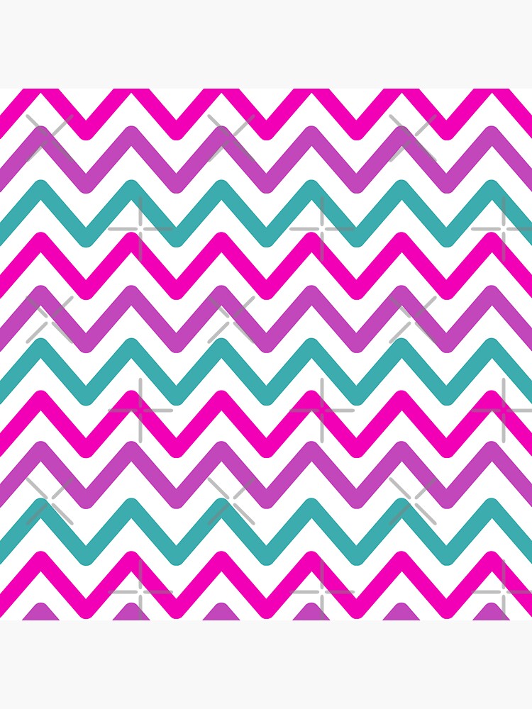 "Pink, Purple and Teal Chevron Pattern" Sticker for Sale by azitabella ...