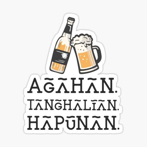 "Beer. Agahan. Tanghalian. Hapunan." Sticker for Sale by CulturedNoodle ...