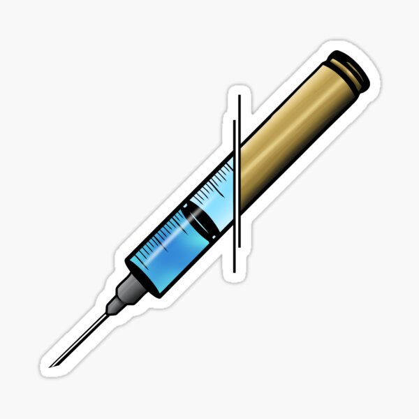 "Bullet Syringe" Sticker by Gichi-Manidoo | Redbubble