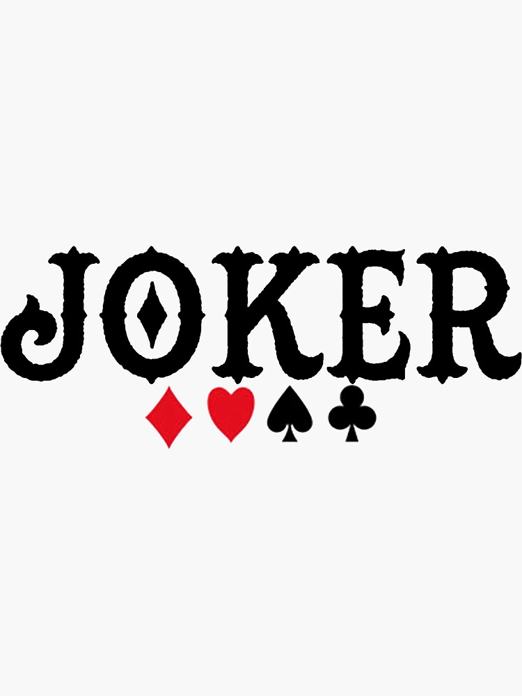 "Joker" Sticker for Sale by velvetvelour | Redbubble