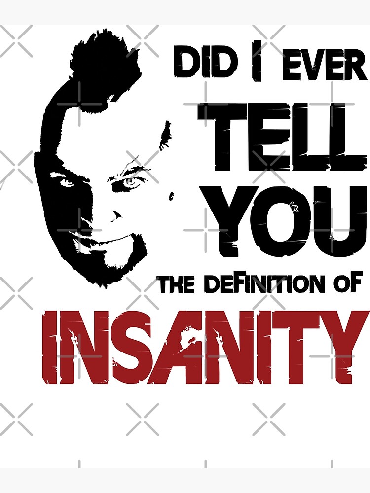 "Funny Man Insanity - Vaas Montenegro Graphic For Fans" Poster for Sale ...