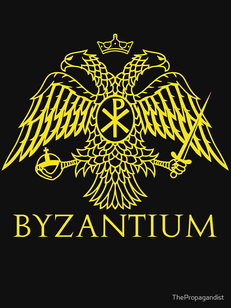 "BYZANTIUM LOGO - Byzantine Empire's double headed eagle" Active T ...