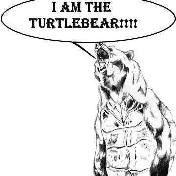 "I am the Turtlebear!!!" Sticker for Sale by Necrofai | Redbubble