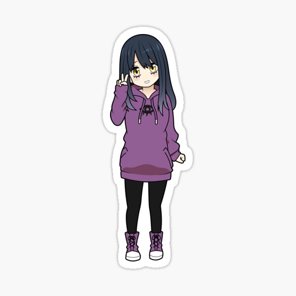 Pegatina «Mieruko-chan Yotsuya Miko Chibi» de ChibiCheems | Redbubble