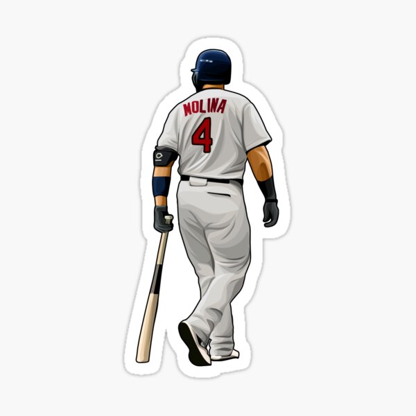 "Yadier Molina #4 Prepare a Bat" Sticker for Sale by 86Footwork | Redbubble