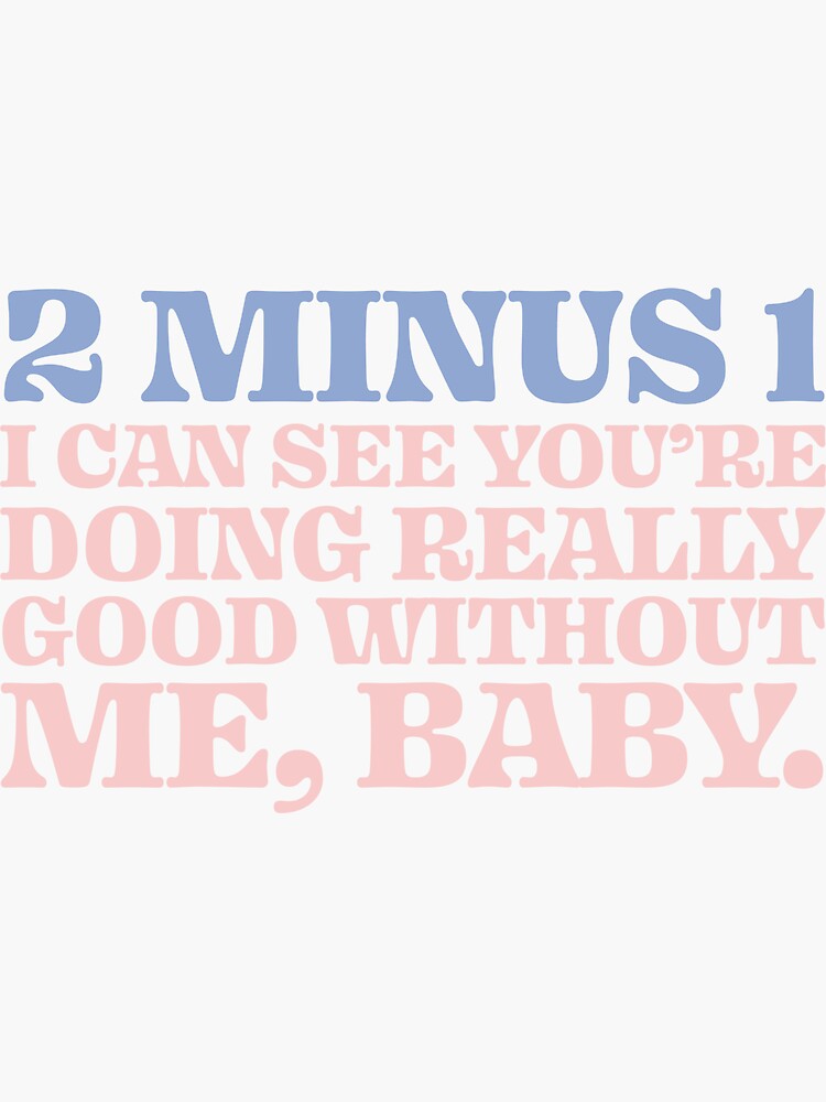 "2 Minus 1 Seventeen Lyrics" Sticker for Sale by chlosu | Redbubble