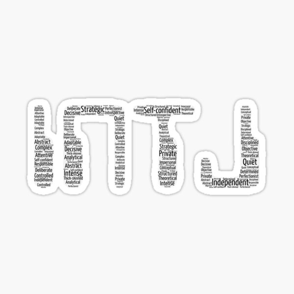 "INTJ Descriptive Word Cloud" Sticker for Sale by MBTI | Redbubble