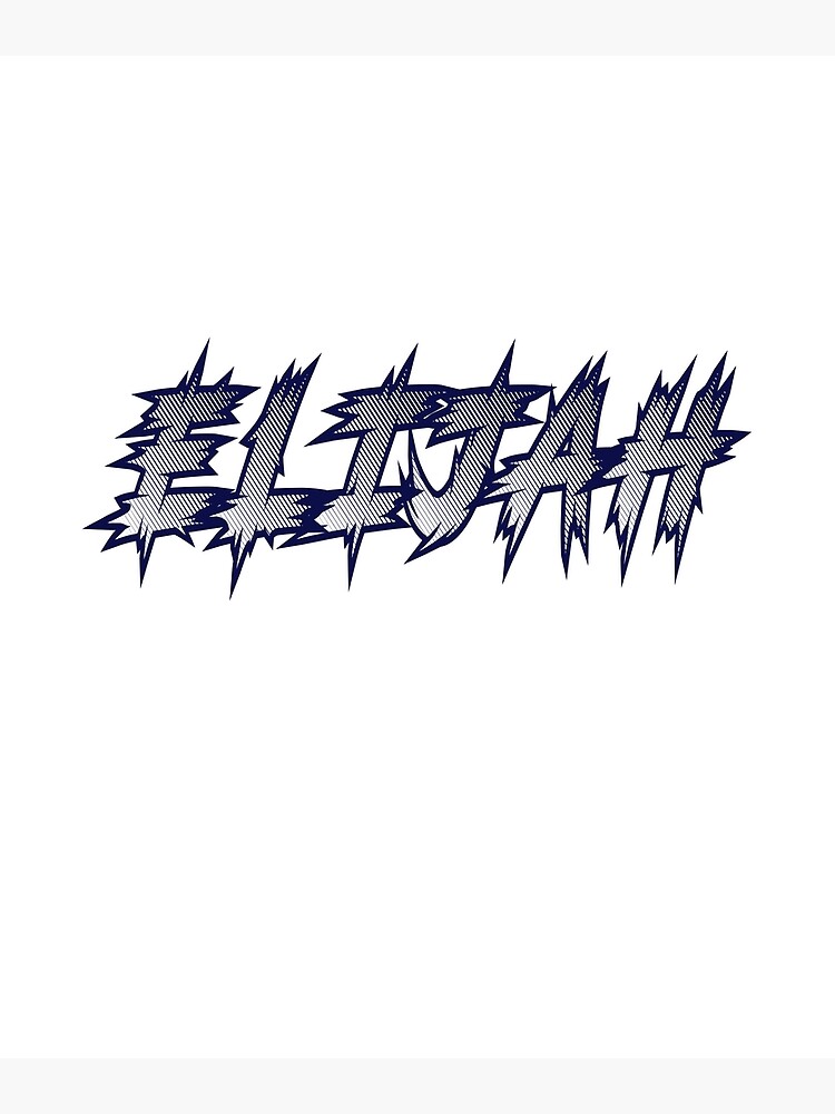 Póster «ELIJAH - Etiqueta de nombre con forma de salpicadura de dibujos ...