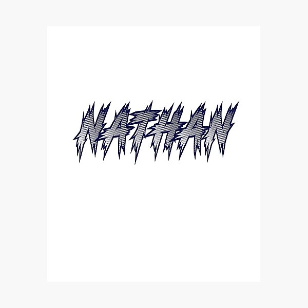 Lámina fotográfica «NATHAN - Etiqueta de identificación con forma de ...