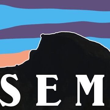 "Yosemite Half Dome Landscape logo" Sticker for Sale by JPsCreatorium ...