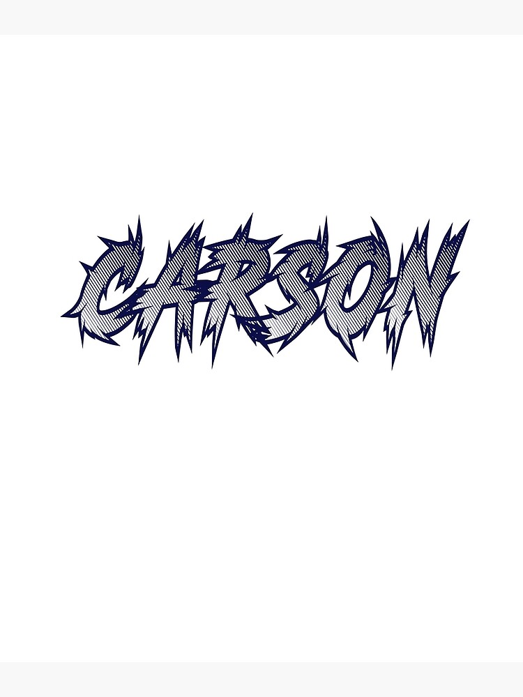 Póster «CARSON - Etiqueta de identificación con forma de salpicadura de ...