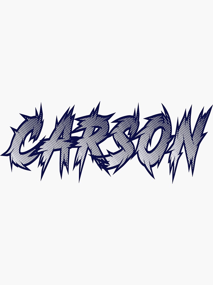 Pegatina «CARSON - Etiqueta de identificación con forma de salpicadura ...