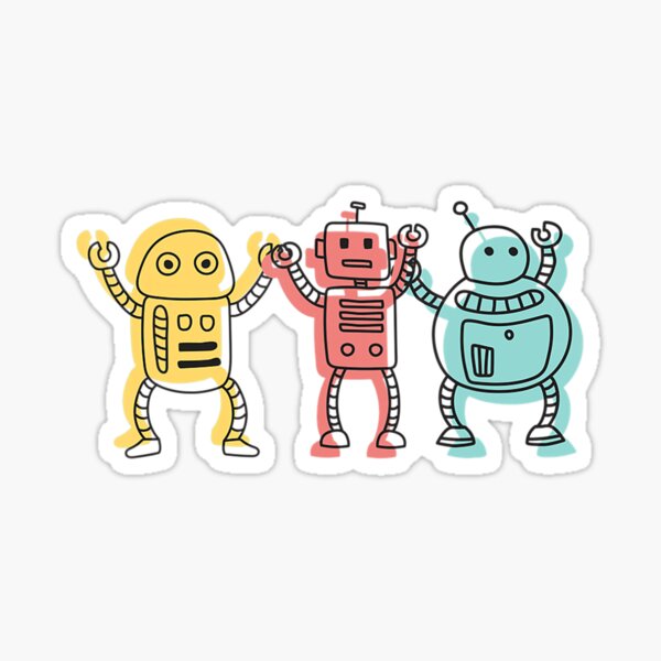 "Cool Robot Fan Robotic Science Robotics Student Inventor" Sticker for ...
