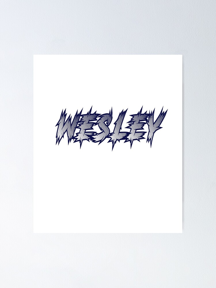 "WESLEY - Cartoon Splash Nametag for WESLEY Signature in Grey" Poster ...