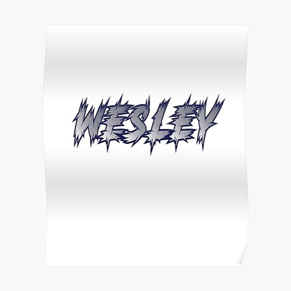 "WESLEY - Cartoon Splash Nametag for WESLEY Signature in Grey" Poster ...