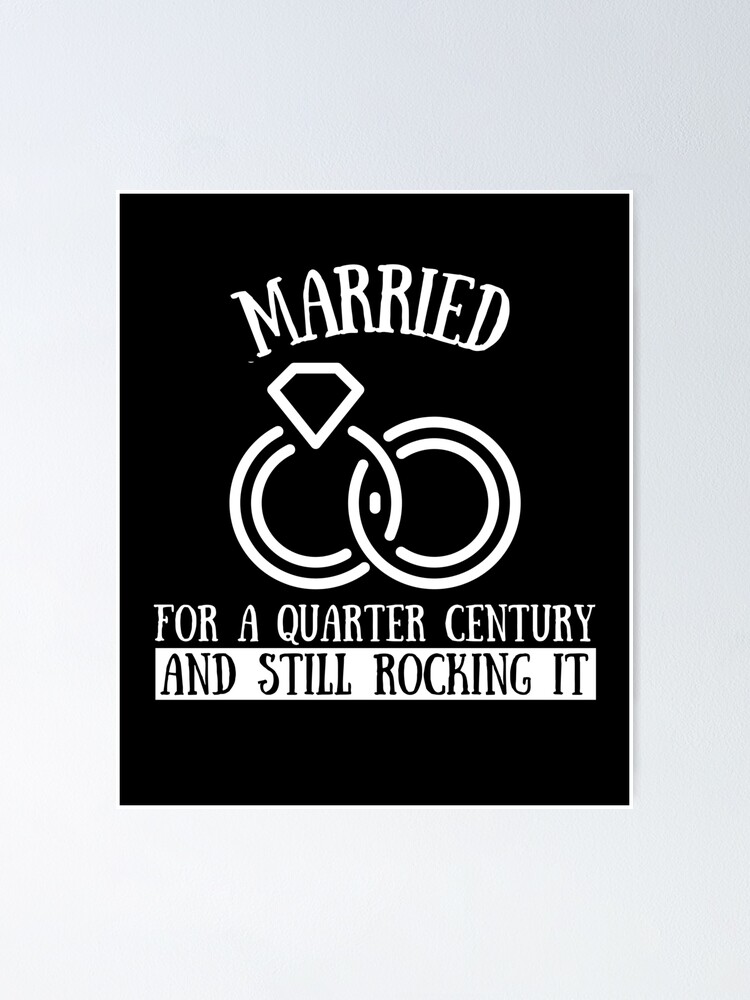 "Silver Wedding Anniversary" Poster by ZeitgeistStyle | Redbubble