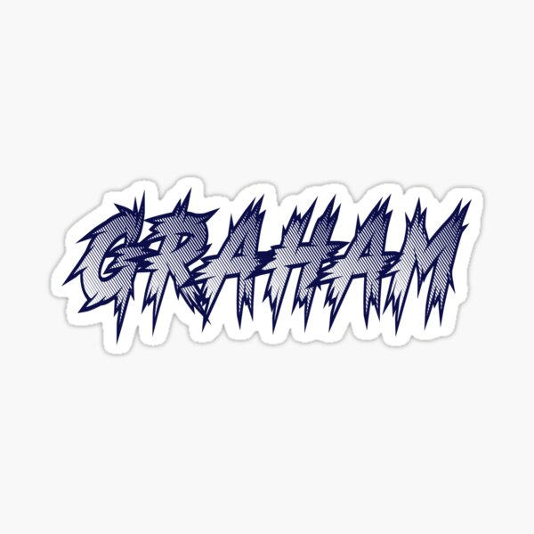 "GRAHAM - Cartoon Splash Nametag for GRAHAM Signature in Grey" Sticker ...