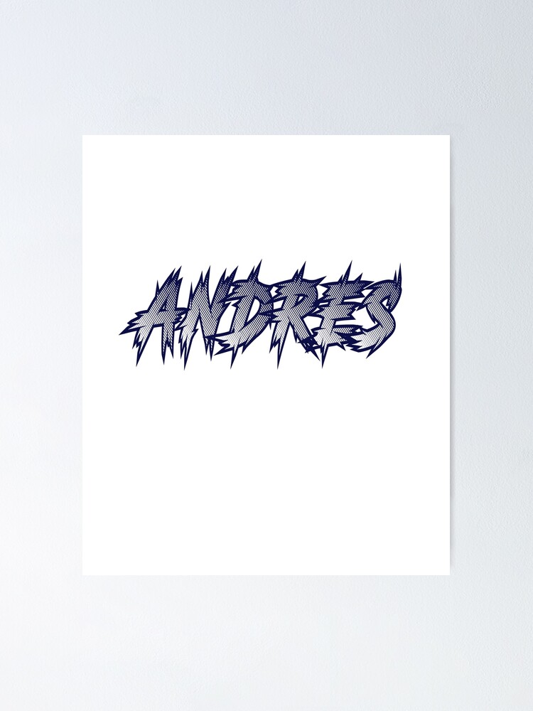 Póster «ANDRES - Etiqueta con forma de salpicadura de dibujos animados ...