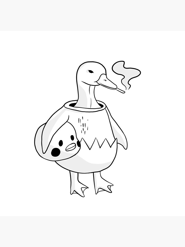 "depressed smoking goose, sad minimalism" Poster by WithMeaningArts ...
