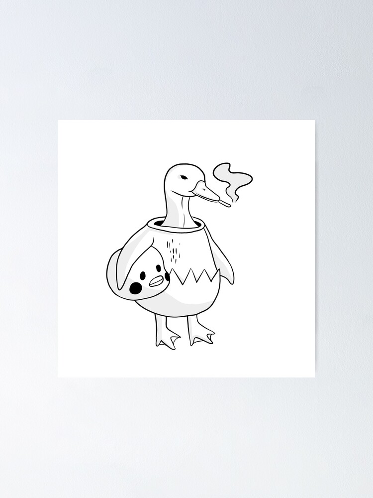 "depressed smoking goose, sad minimalism" Poster by WithMeaningArts ...