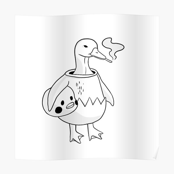 "depressed smoking goose, sad minimalism" Poster by WithMeaningArts ...