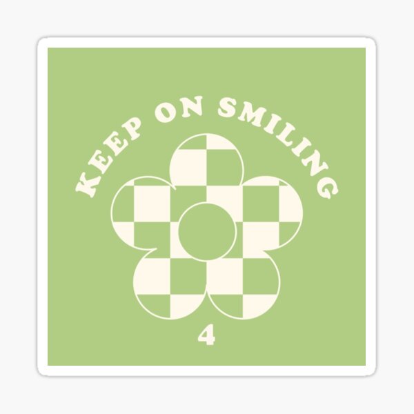 "keep on smiling" Sticker for Sale by VenusesMS | Redbubble