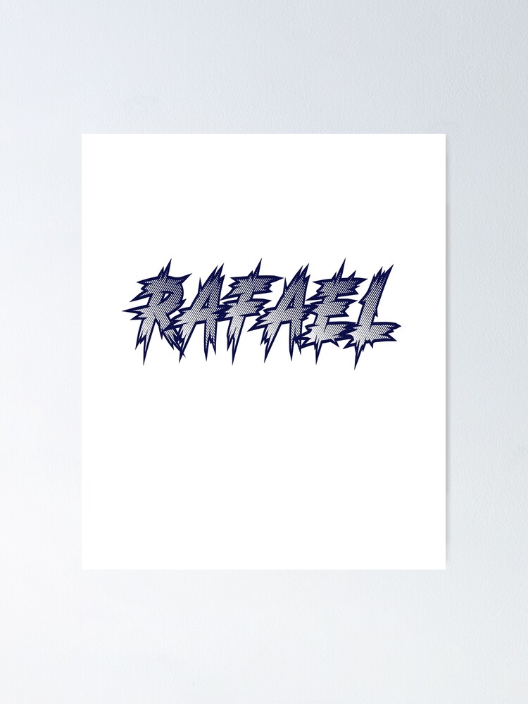 Póster «RAFAEL - Etiqueta de identificación con forma de salpicadura de ...