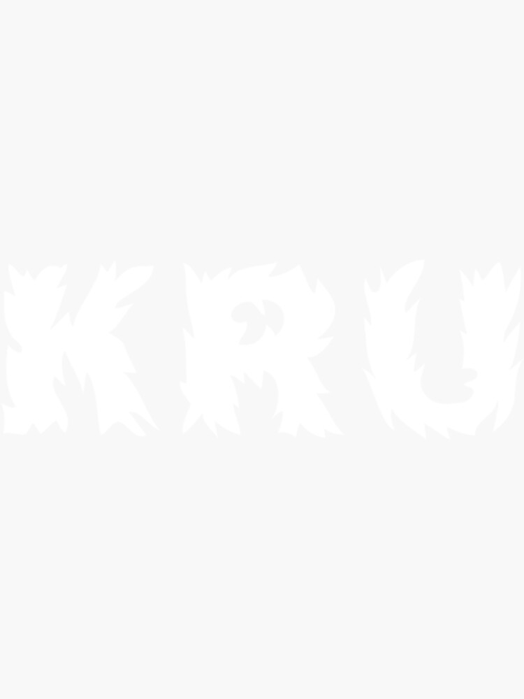 "KRU " Sticker by TrApparels | Redbubble