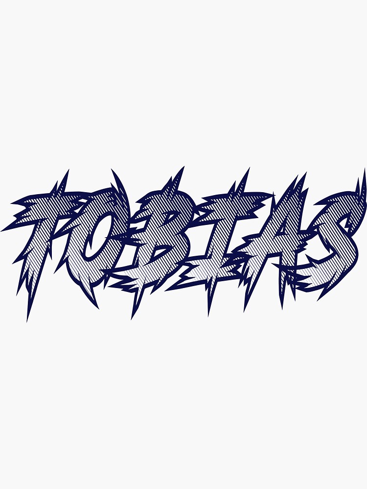 "TOBIAS - Cartoon Splash Nametag for TOBIAS Signature in Grey" Sticker ...