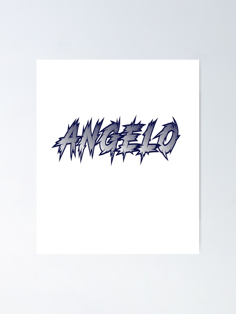 Póster «ANGELO - Etiqueta de identificación con forma de salpicadura de ...