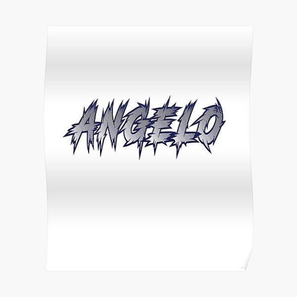 Póster «ANGELO - Etiqueta de identificación con forma de salpicadura de ...