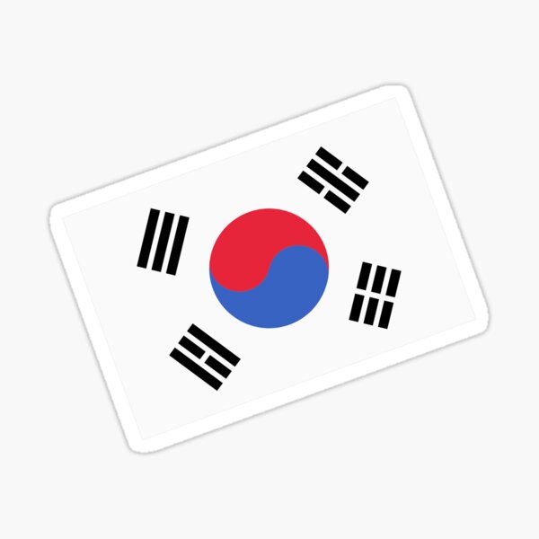 "Small South Korean Flag" Sticker by votsis | Redbubble