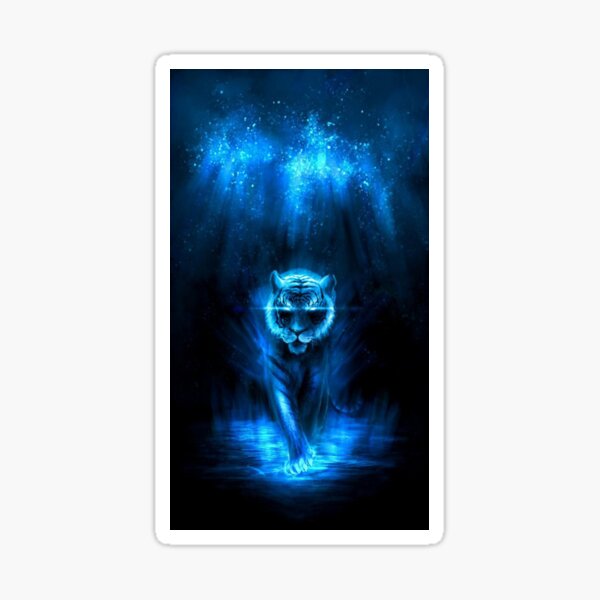 "led bright light tiger graphic design" Sticker for Sale by Nahas2020 ...