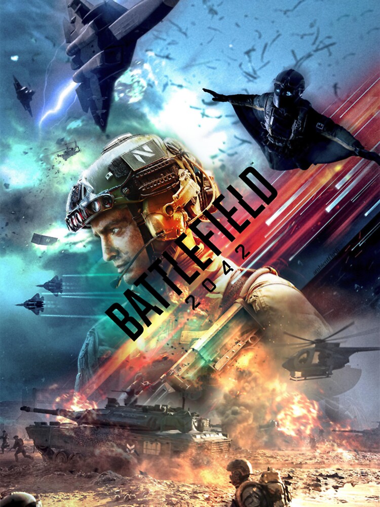 Pegatina «Fan Art Battlefield 2042 16K Lujo» de SkullSociety | Redbubble