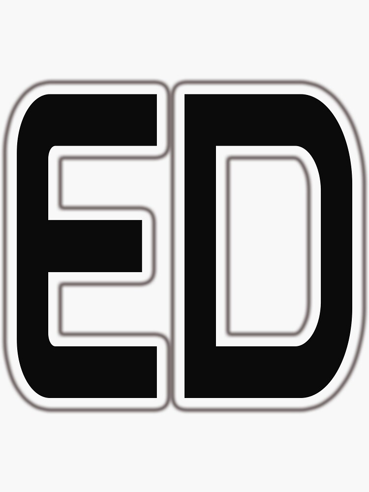 "ED - Formal Nametag for ED Signature in Black" Sticker by embraceriver ...