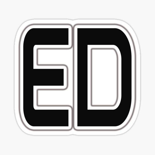 "ED - Formal Nametag for ED Signature in Black" Sticker by embraceriver ...