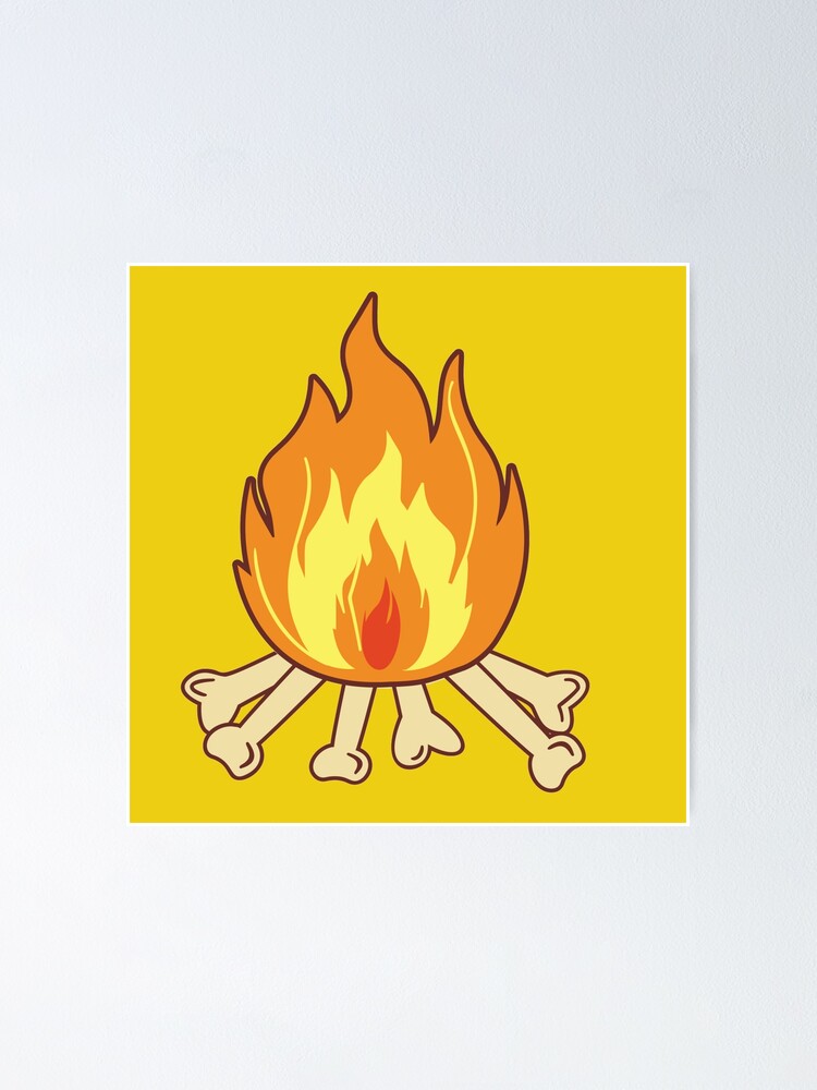"Vintage Born fire with human bones" Poster for Sale by Dynamitebucket ...