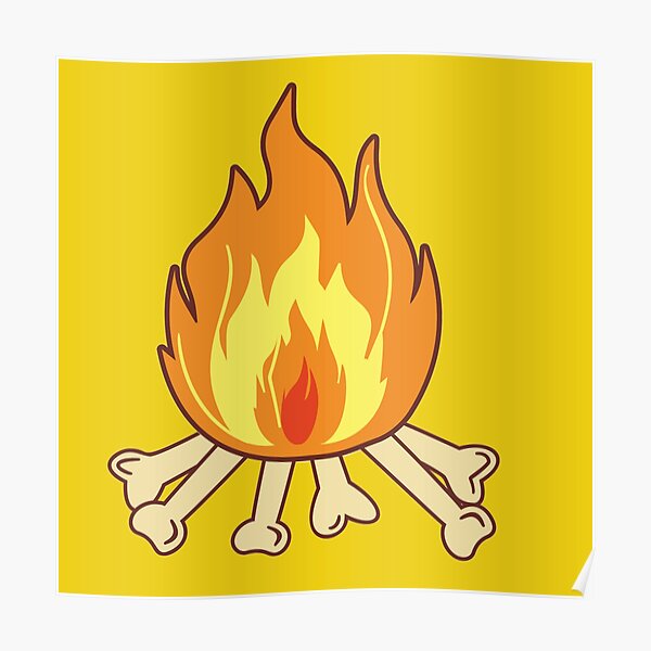 "Vintage Born fire with human bones" Poster for Sale by Dynamitebucket ...
