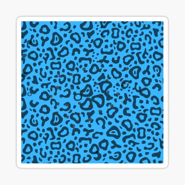 "Blue leopard" Sticker for Sale by MiciCici | Redbubble