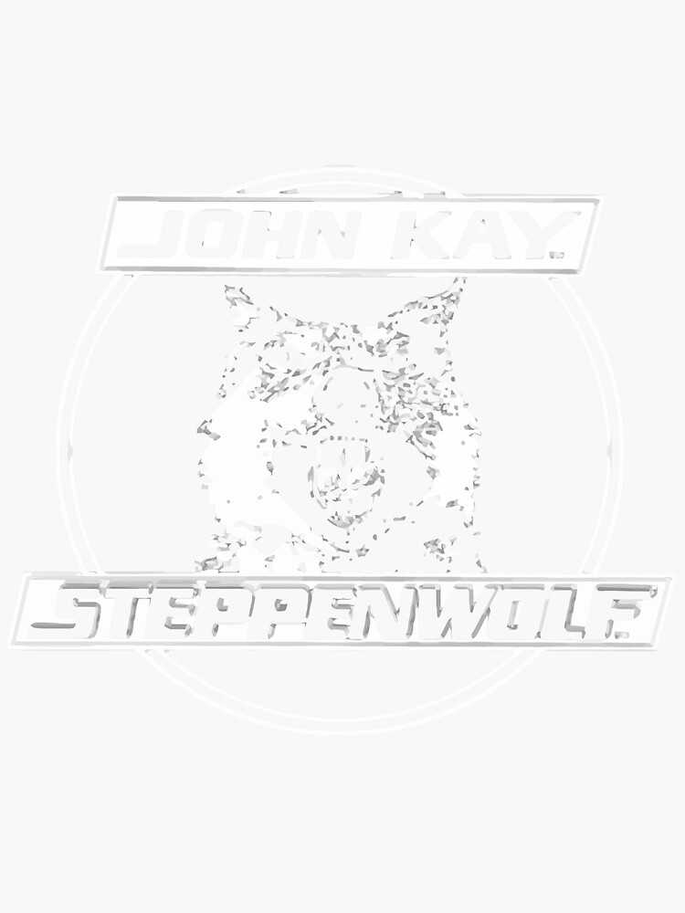 "Steppenwolf Band John Kay Logo" Sticker by SethNelsano | Redbubble