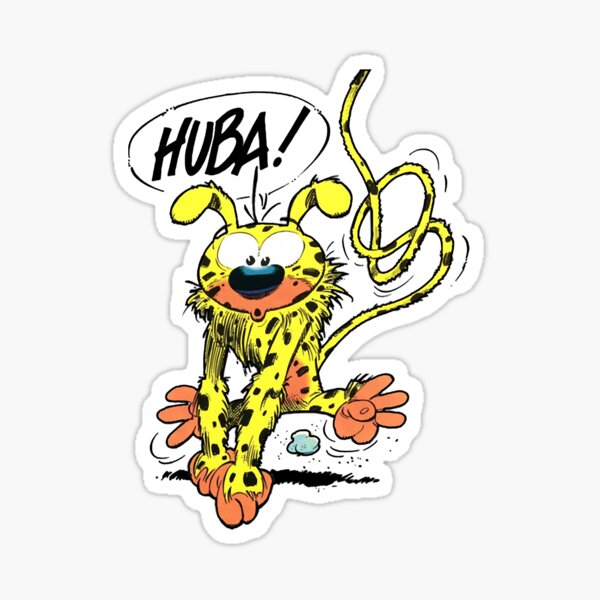 "Geschenke für Männer Huba Marsupilami Langbeiniger Gepard" Sticker von ...