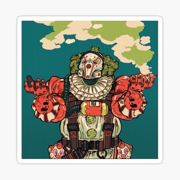 "Clown Caustic " Sticker for Sale by windenbeak | Redbubble