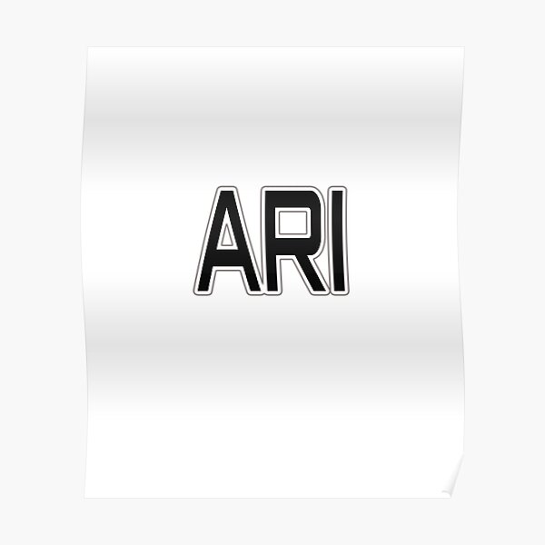 "ARI - Formal Nametag for ARI Signature in Black" Poster for Sale by ...