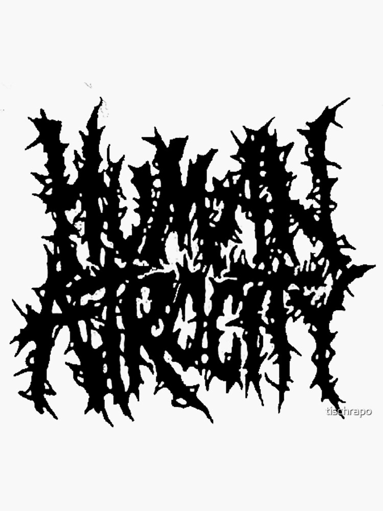 "Human Atrocity" Sticker by tischrapo | Redbubble
