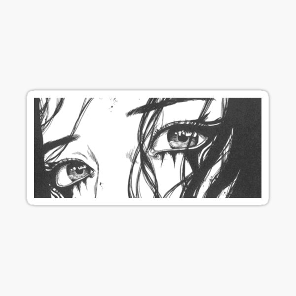Sad Girl Eyes Sticker For Sale By Collumnagostini Redbubble