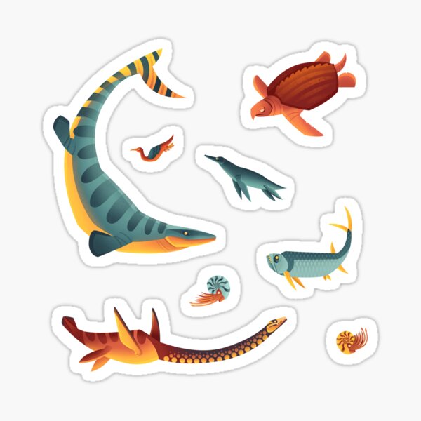 "Western Interior Seaway Pattern" Sticker for Sale by Grecovia | Redbubble