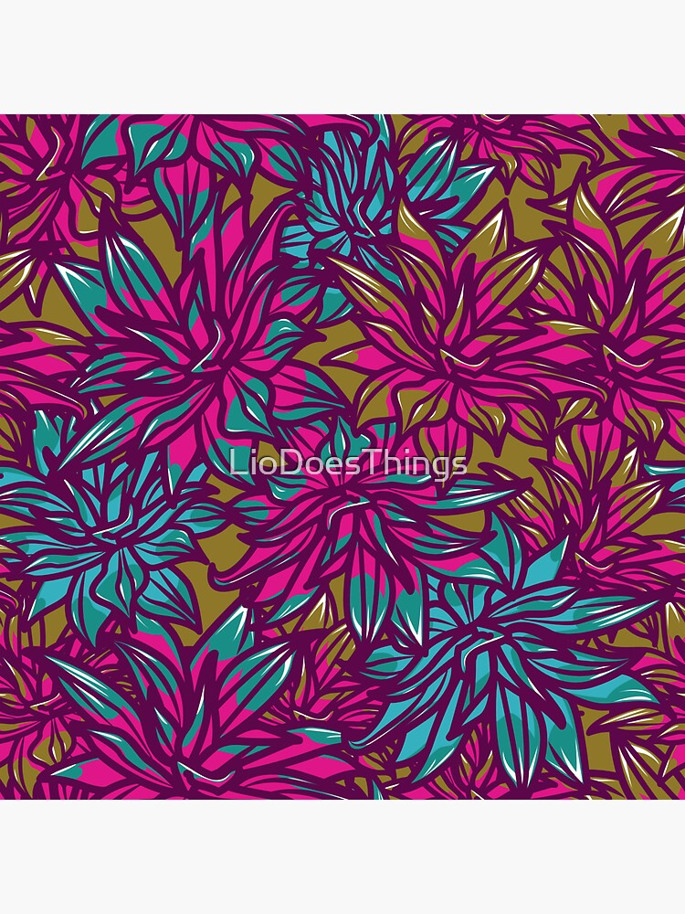 "AGAVE - MAGENTA - PATTERN" Sticker for Sale by LioDoesThings | Redbubble