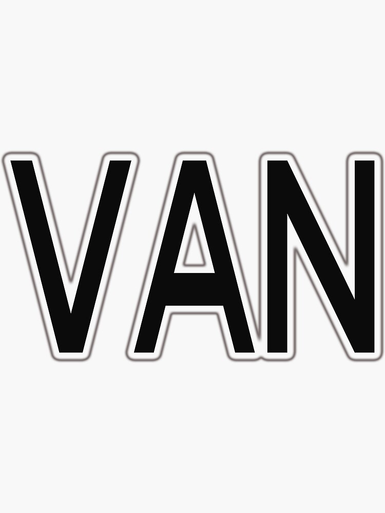 "VAN - Formal Nametag for VAN Signature in Black" Sticker for Sale by ...