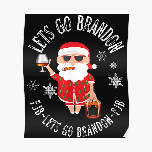 "Lets Go Brandon Let's Go Brandon Christmas Eve Holiday Santa T-Shirt ...