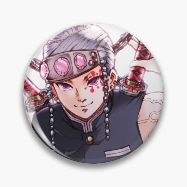 "Tengen Uzi Demon Slayer " Pin for Sale by paolaxcarrot | Redbubble